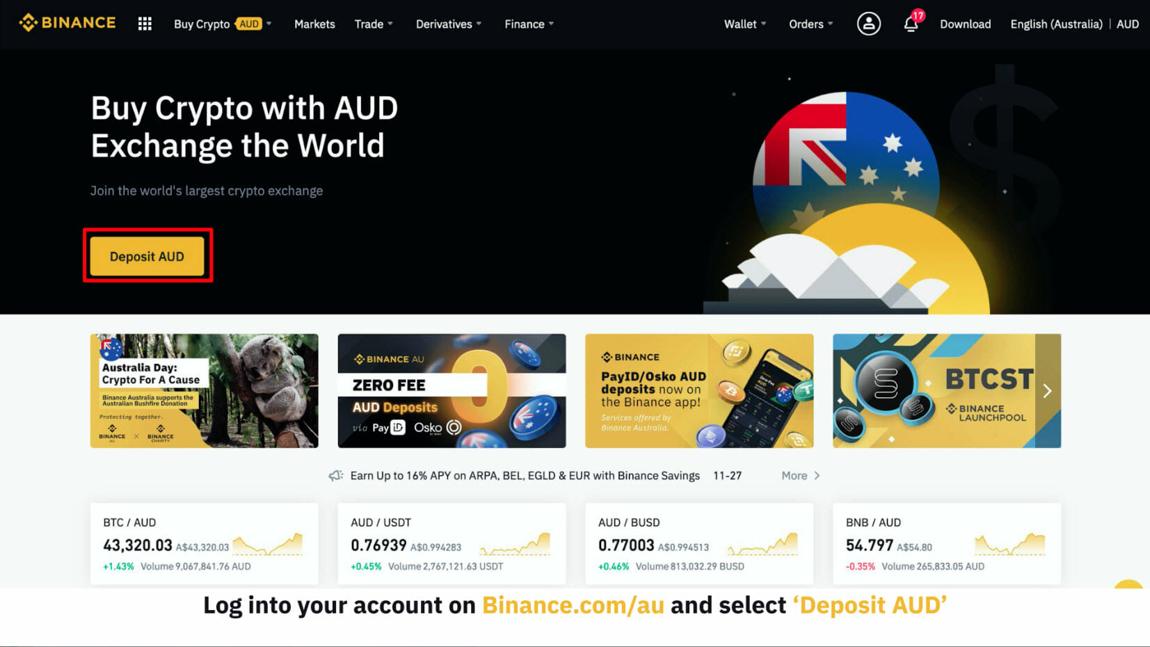 How to Deposit AUD into Binance Australia via PayID/Osko
